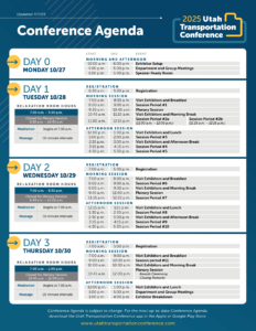Agenda/Sessions – Utah Transportation Conference