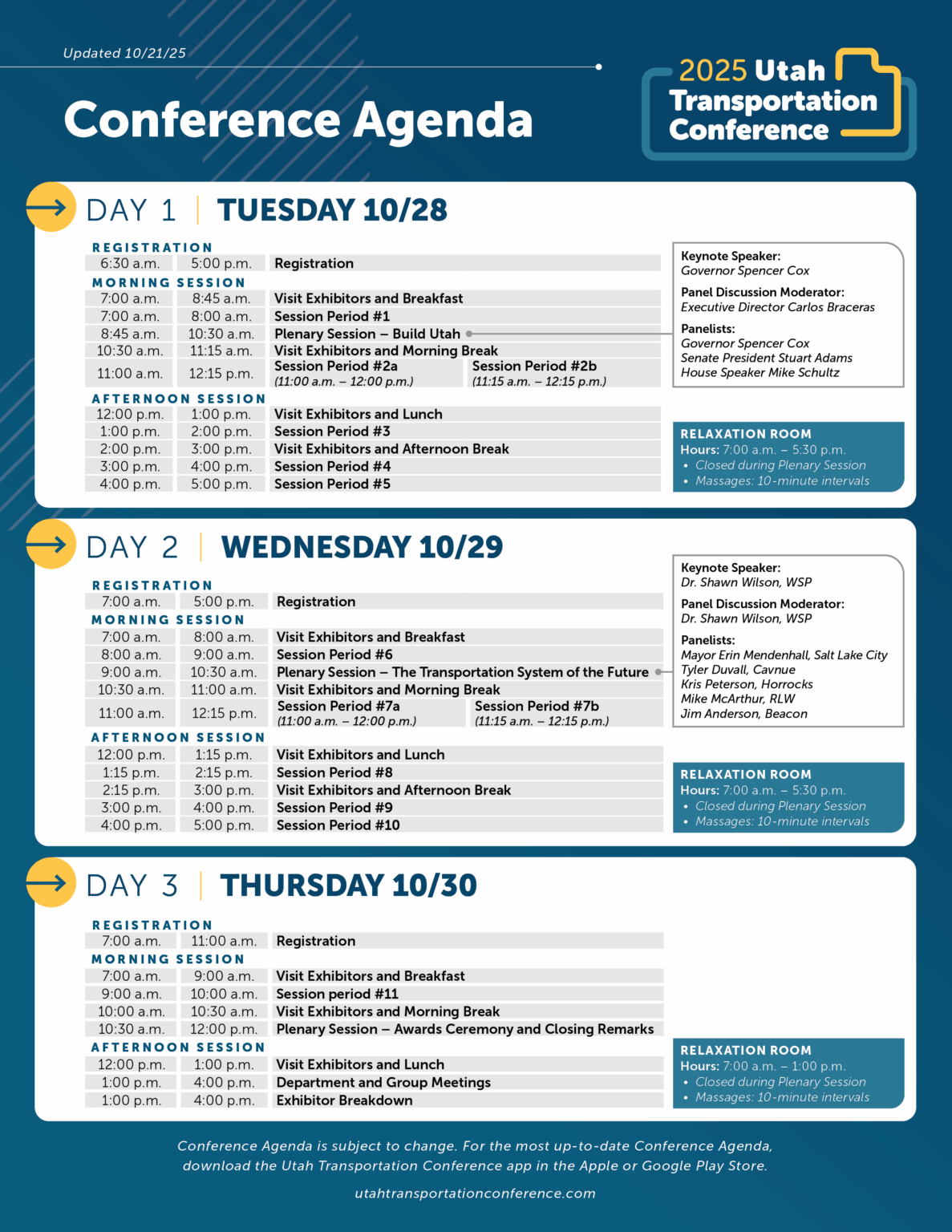 Agenda/Sessions – Utah Transportation Conference
